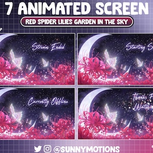 ANIMATED Stream Package: Field Red Spider Lily Sky Garden, Lycoris ...