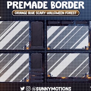 ANIMATED Twitch Overlay Stream Package: Orange Blue Scary Spookiest ...