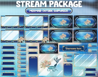 Ocean Inspired Stream Overlay Set 5 Twitch Overlays - Etsy Canada