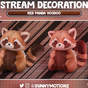 Animated Stream Decoration: Aesthetic Horror Red Panda Voodoo Twitch ...