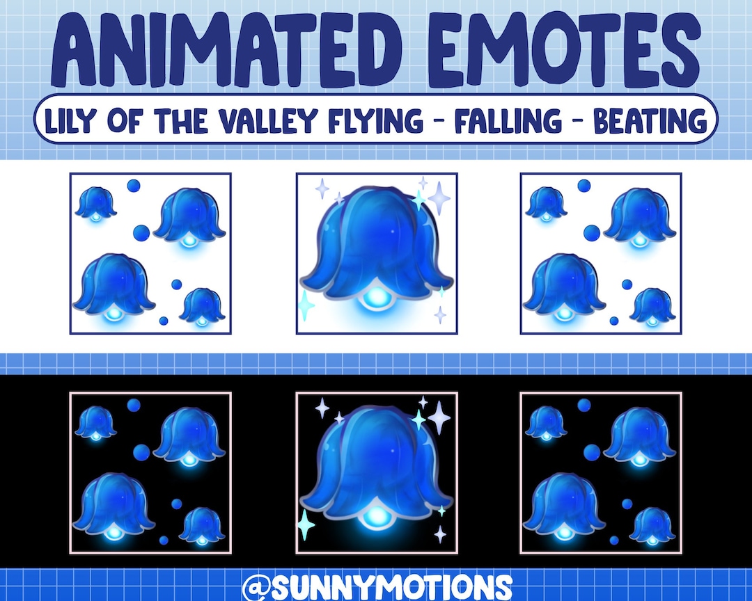 Animated Overlay Twitch Emotes: Pastel Blue Lily of the Valley ...