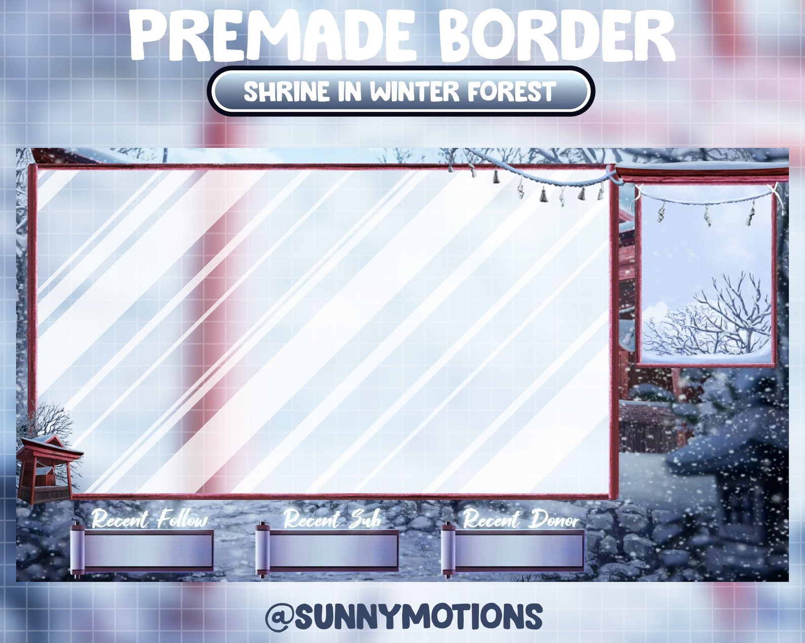 Animated Twitch Stream Package Overlay / Aesthetic Shrine Japanese ...
