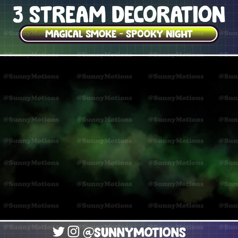 Twitch Overlay Green Goth - Etsy