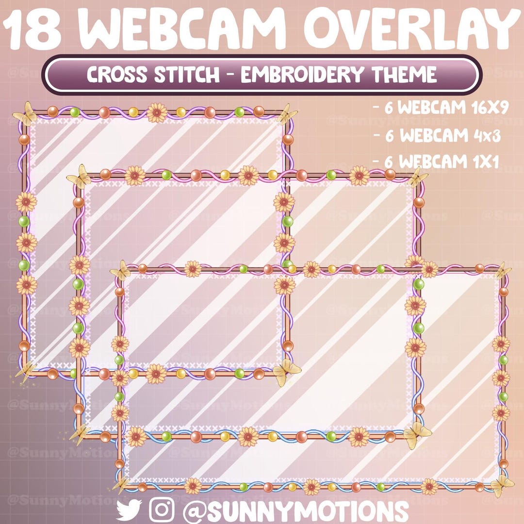 18 Animated Summer Autumn Vibes Twitch Overlay, Webcam Overlay ...