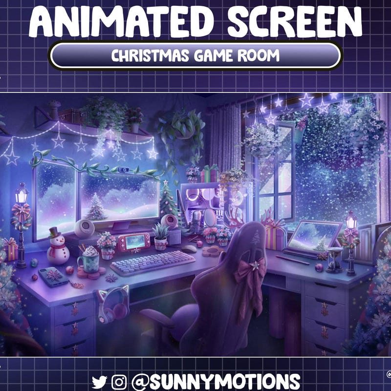 Purple Pc Setup Decor - Etsy