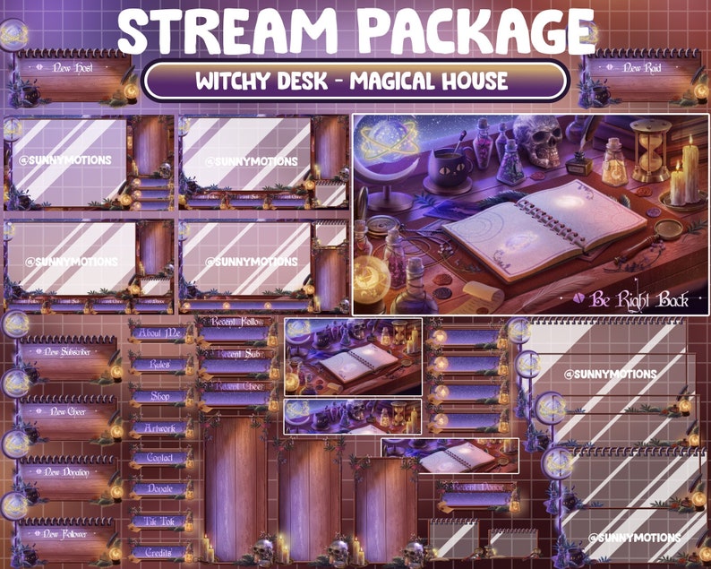 Animated Twitch Stream Package Overlay: Aesthetic Cozy - Etsy