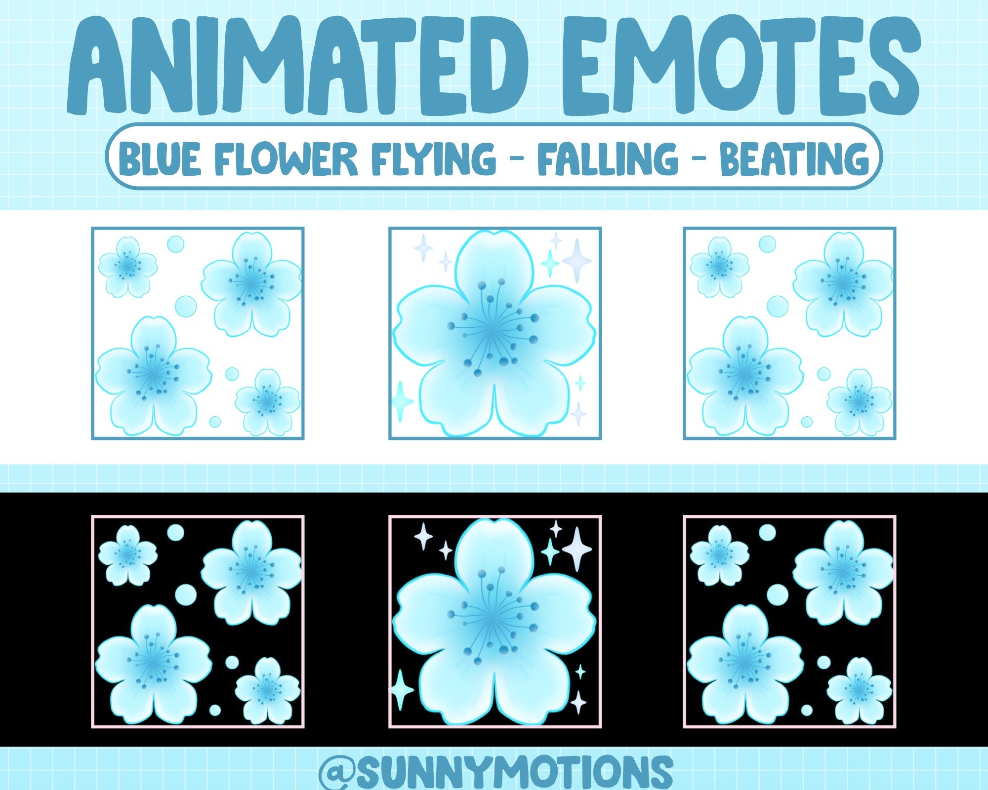 Animated Blue Flower