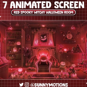 Animated Red Blood Haunted Gaming Room Twitch Screen Overlay, Halloween ...