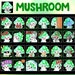 35 Cute Chibi Green Mushroom Twitch Discord Mixer Youtube Emotes ...