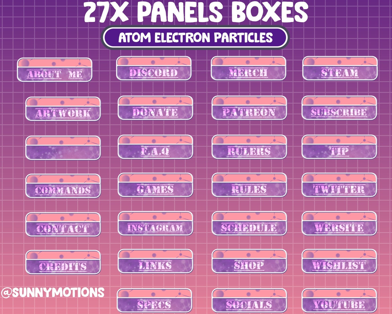 FULL ANIMATED Twitch Stream Package / Atomic Electron Particles / Atom ...