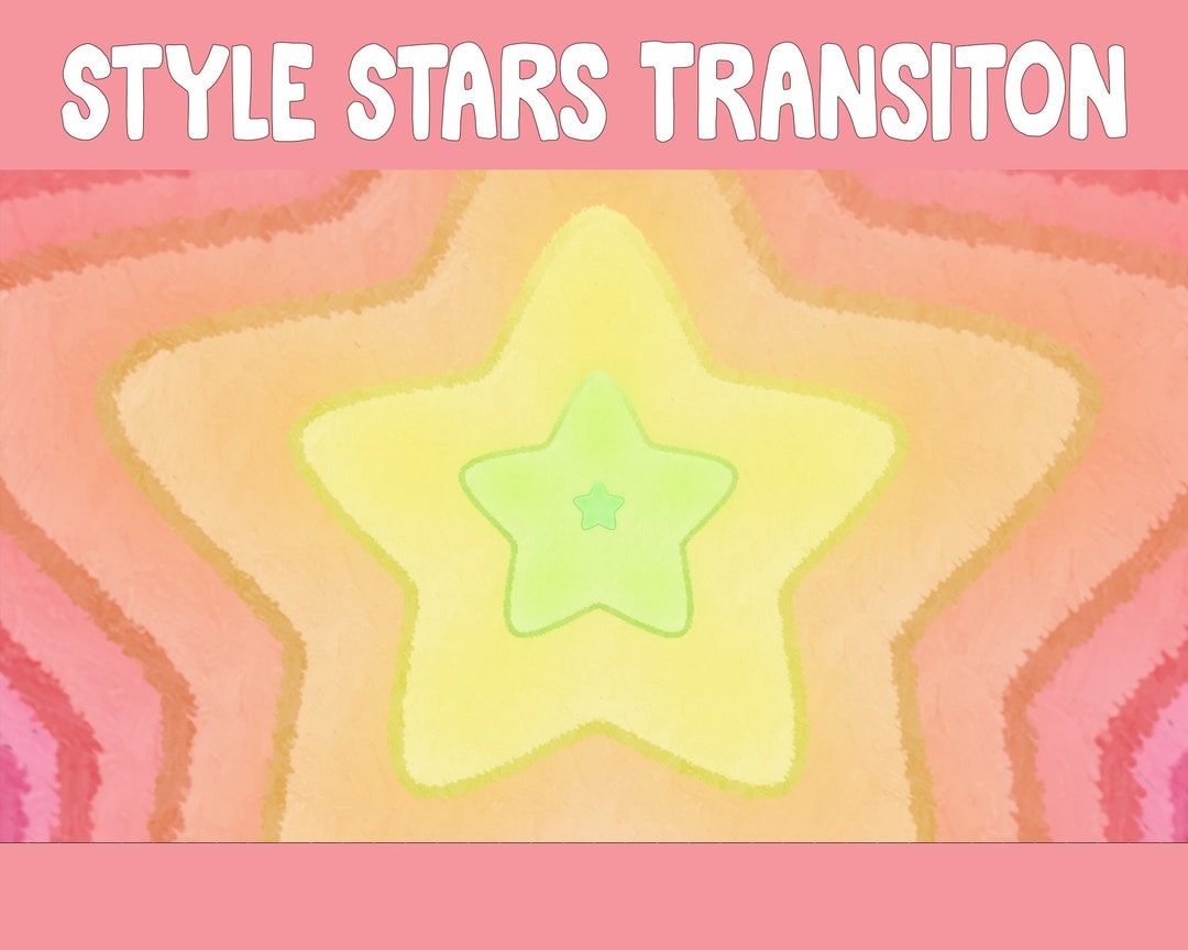 4x Animated Magical Stars Twitch Stinger Transition / Cute Stars Stream ...
