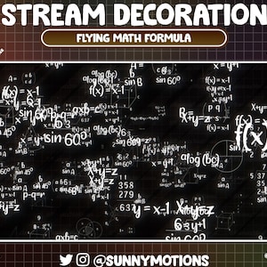 3 Animated Stream Decoration: Flying Math Formula Equations Equations ...