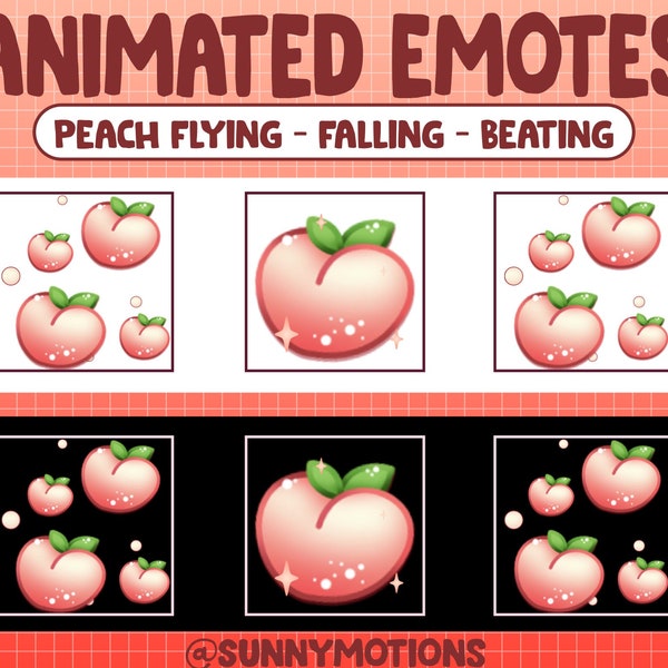 Animated Peach Emotes - Etsy