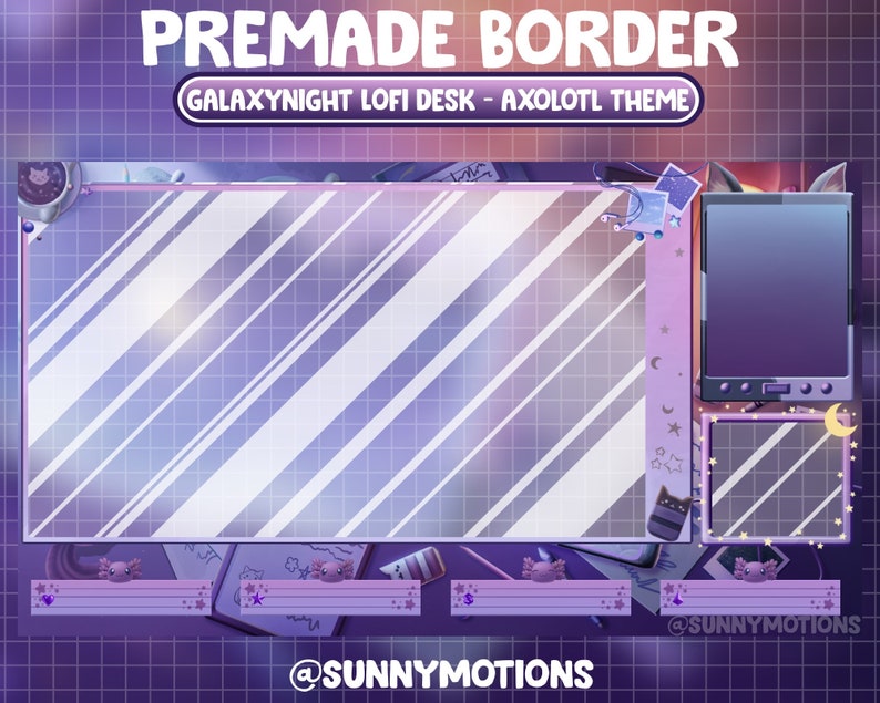 Animated Twitch Stream Package Overlay / Galaxy Lofi Desk - Etsy