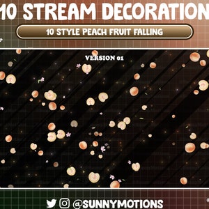 Glow Garden Peach Fruit Falling Animated Stream Decoration, Sweet ...