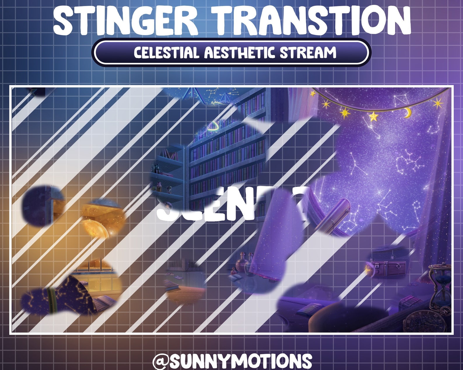 Animated Stream Stinger Transition / Witchy Celestial Room - Etsy
