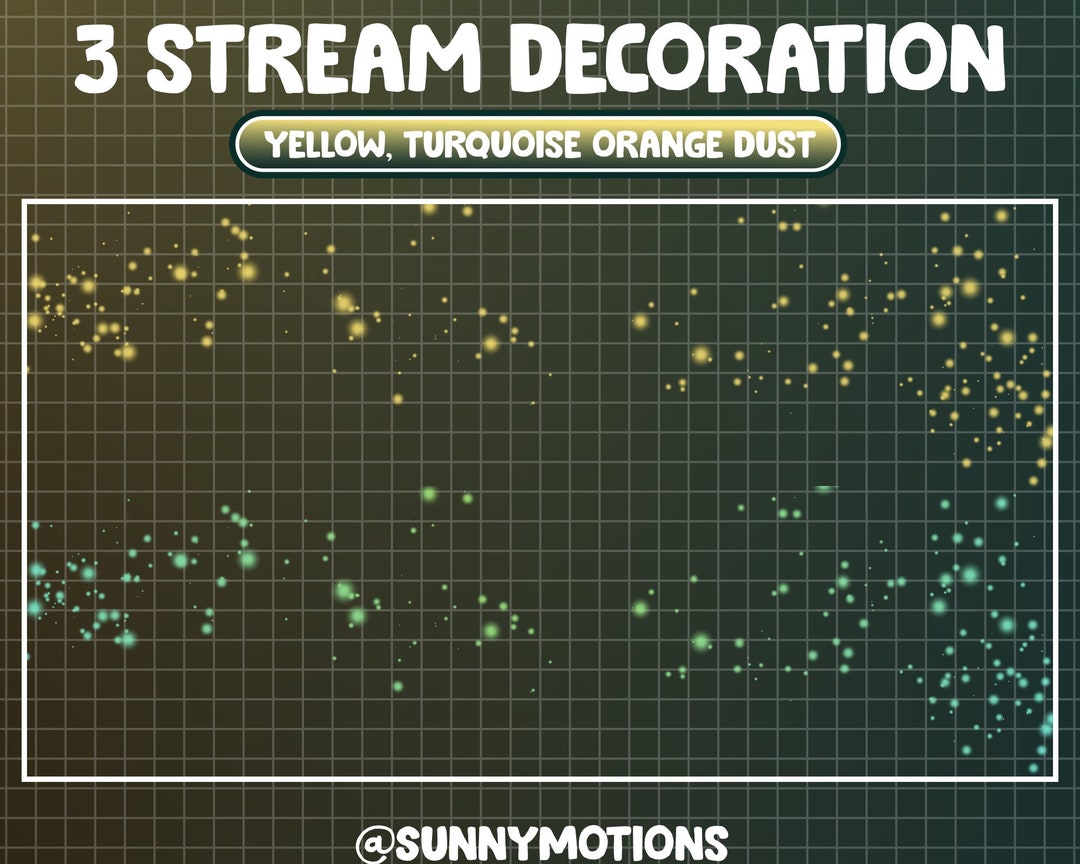Animated Stream Decoration Light Yellow Green Fairies Flying, Orange Turquoise Fireflies ...