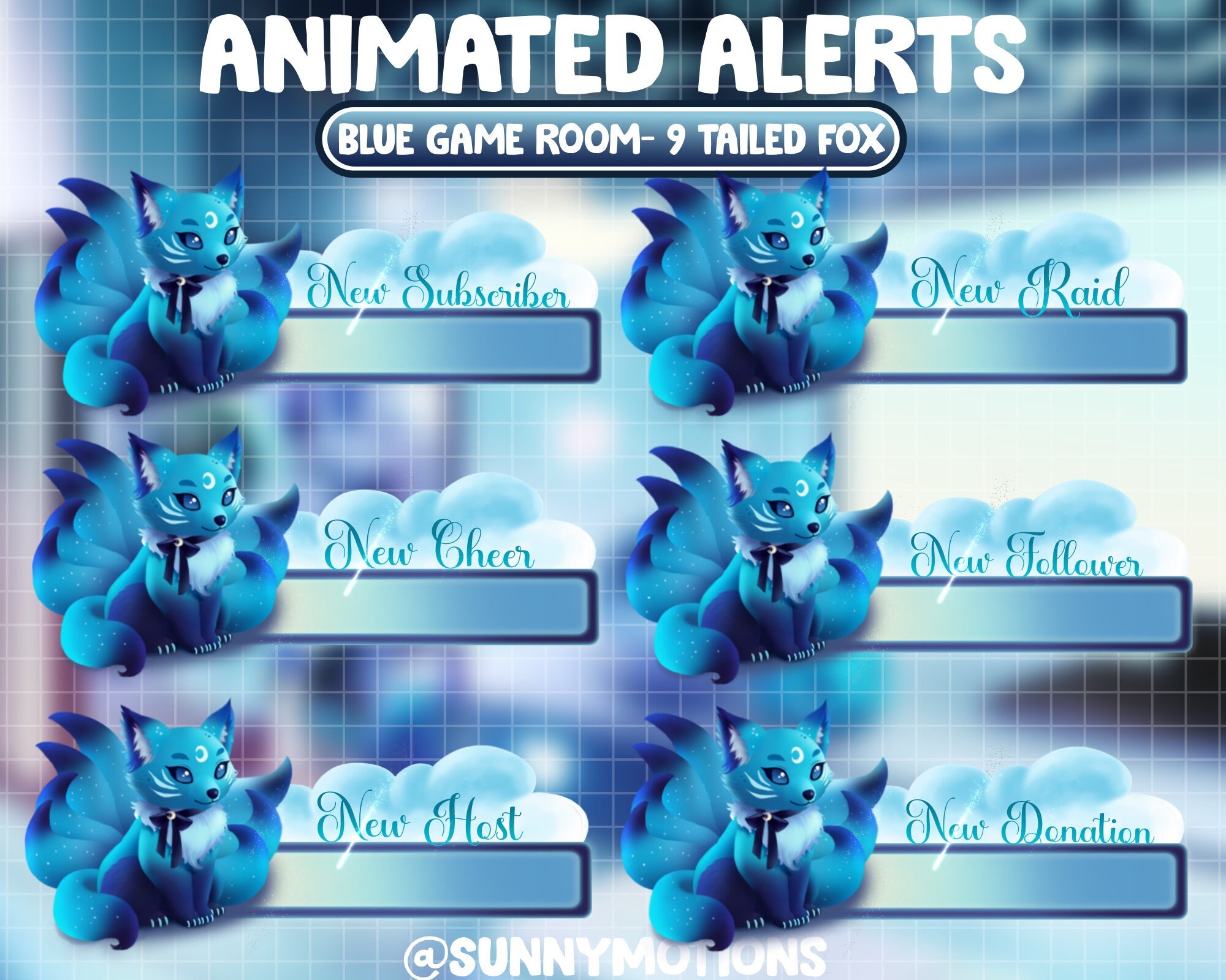 Blue Nine Tailed Fox