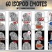 60x Cute Chibi Isopod Twitch Emotes, Roly Poly Pug Emoji, Shrimp ...