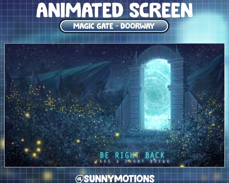 ANIMATED Twitch Overlay Stream Package / Magical Gate / - Etsy