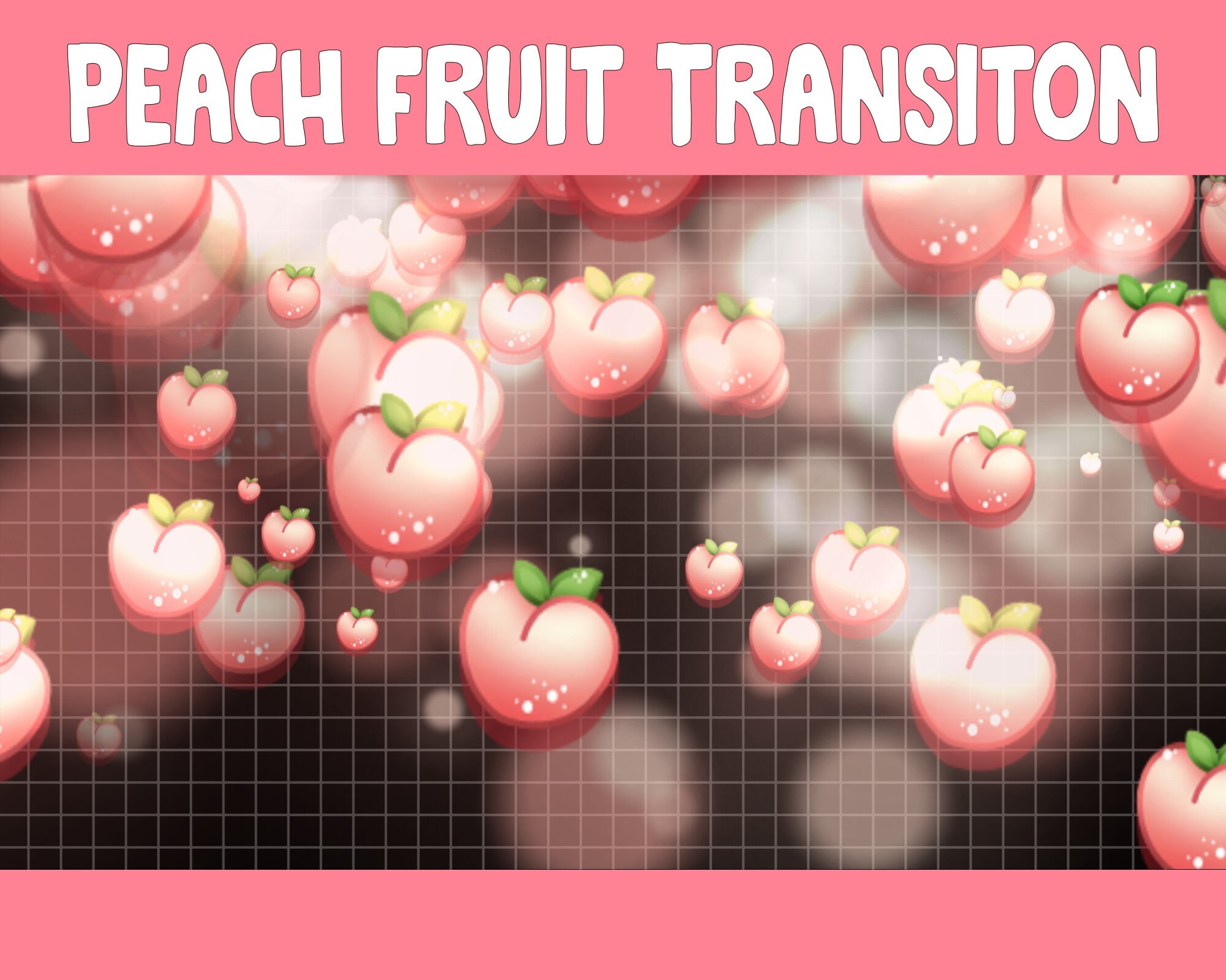 Peach Fruit Animated Twitch Scene Transition - Kawaii Peach Fruit ...