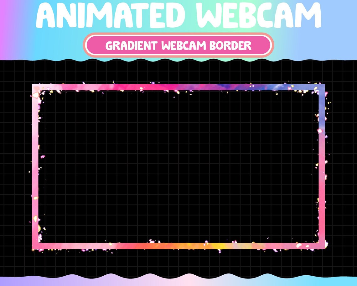 6x ANIMATED Twitch Colorful Painting Webcam Border Frame / | Etsy