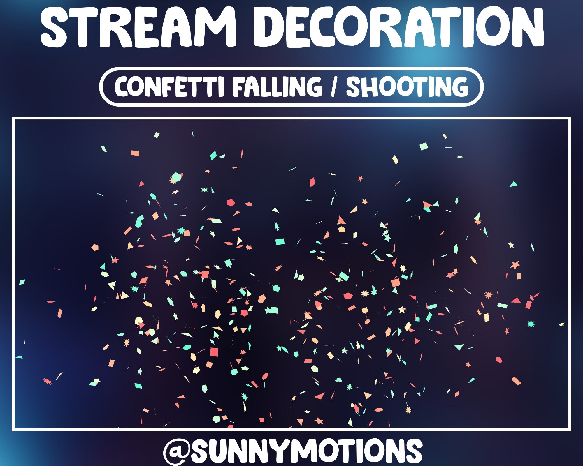 Animated Stream Decoration Confetti Shooting / Happy Birthday - Etsy