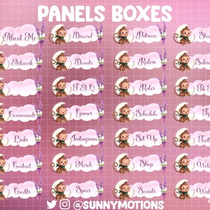 ANIMATED Twitch Overlay Stream Package: Lo-fi Aesthetic Pink Monkey ...