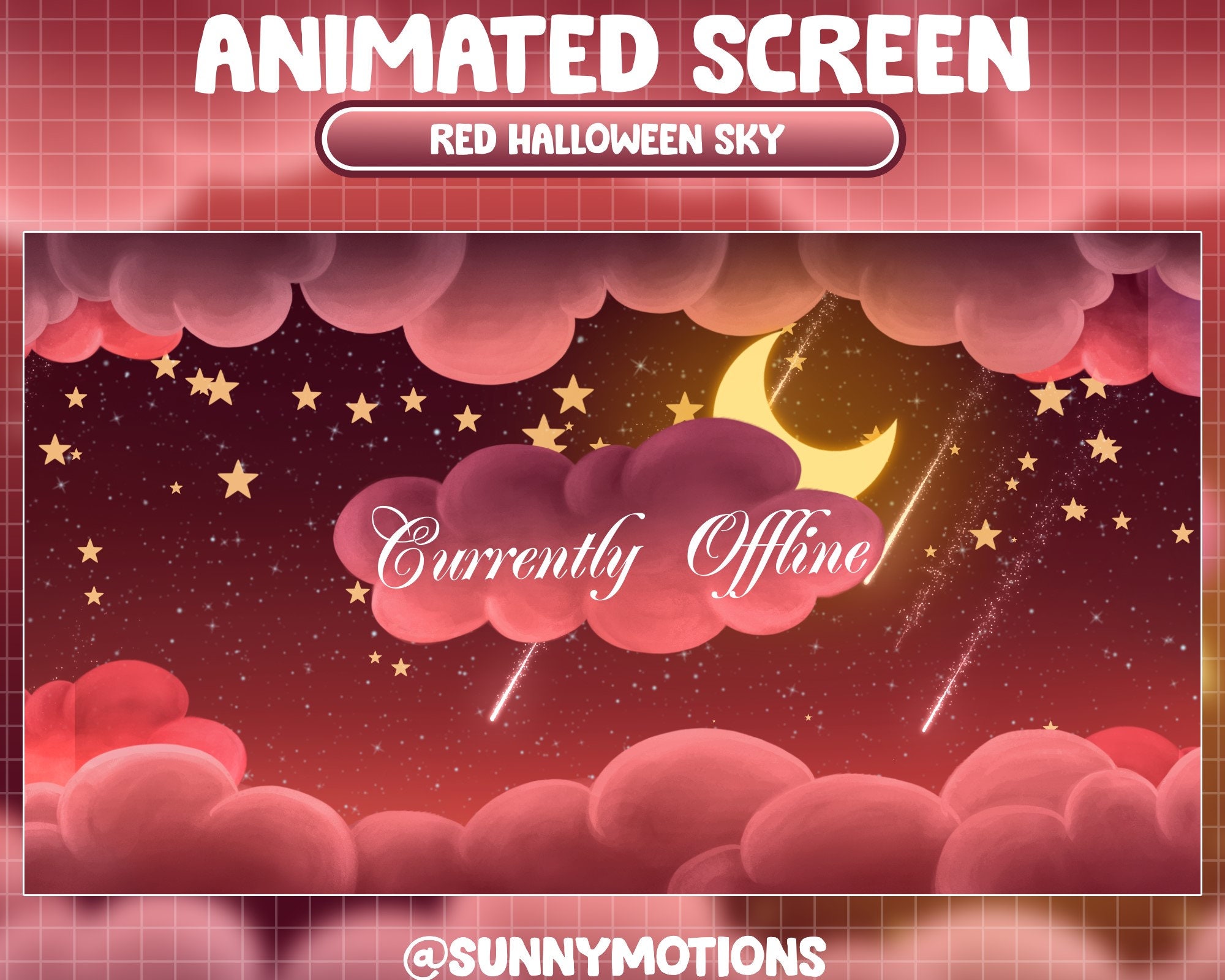 FULL ANIMATED Twitch Stream Package / Red Horror Magical Halloween ...