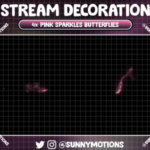 5x Animated Stream Decoration Cute Cozy Theme: Magical Pink Sparkles ...