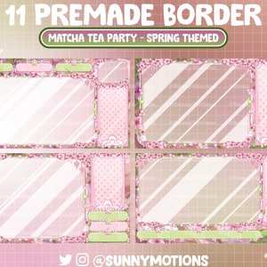 ANIMATED Stream Package: Lo-fi Matcha Tea Spring Sakura Party, Pink ...
