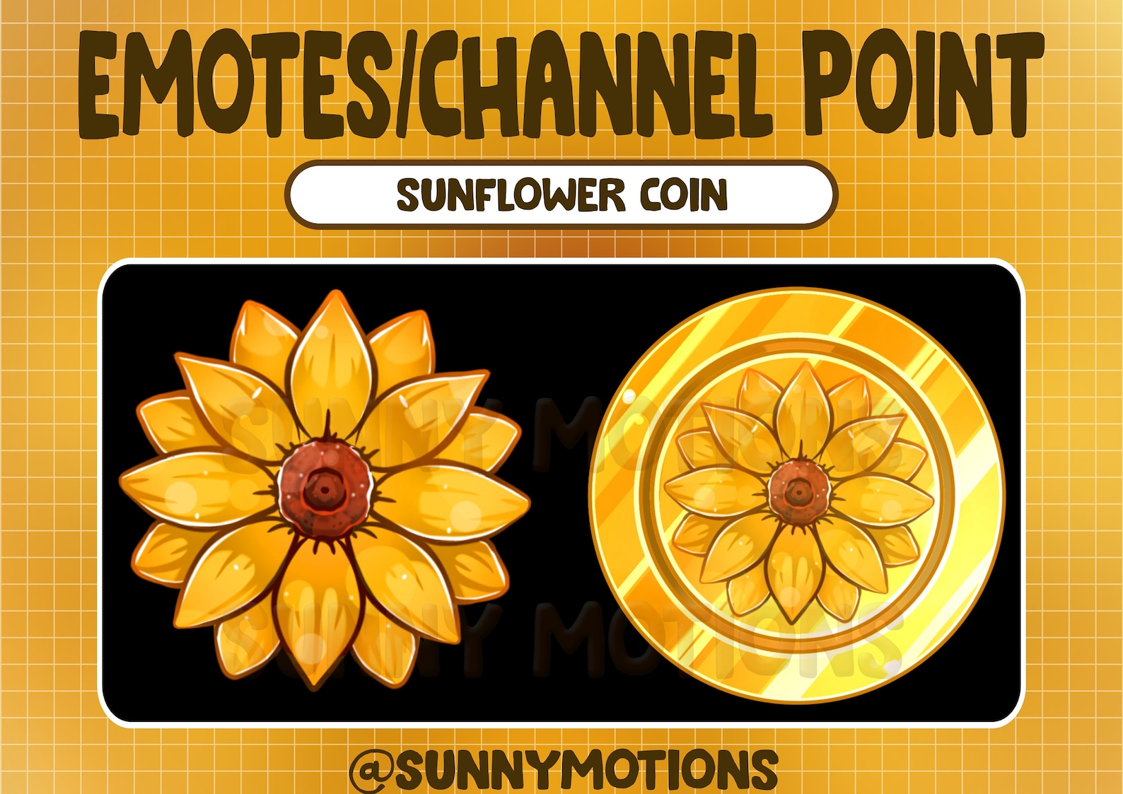 Twitch Cool Sunflower Coin Emotes / Channel Points / Kawaii - Etsy