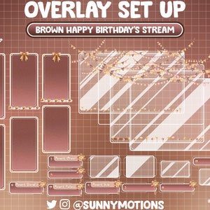 ANIMATED Stream Package: Pastel Brown Cozy Happy Birthday's Stream Room ...