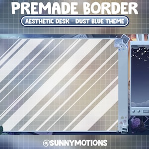 Animated Twitch Stream Package Overlay / Dust Blue Retro Lofi Desk ...