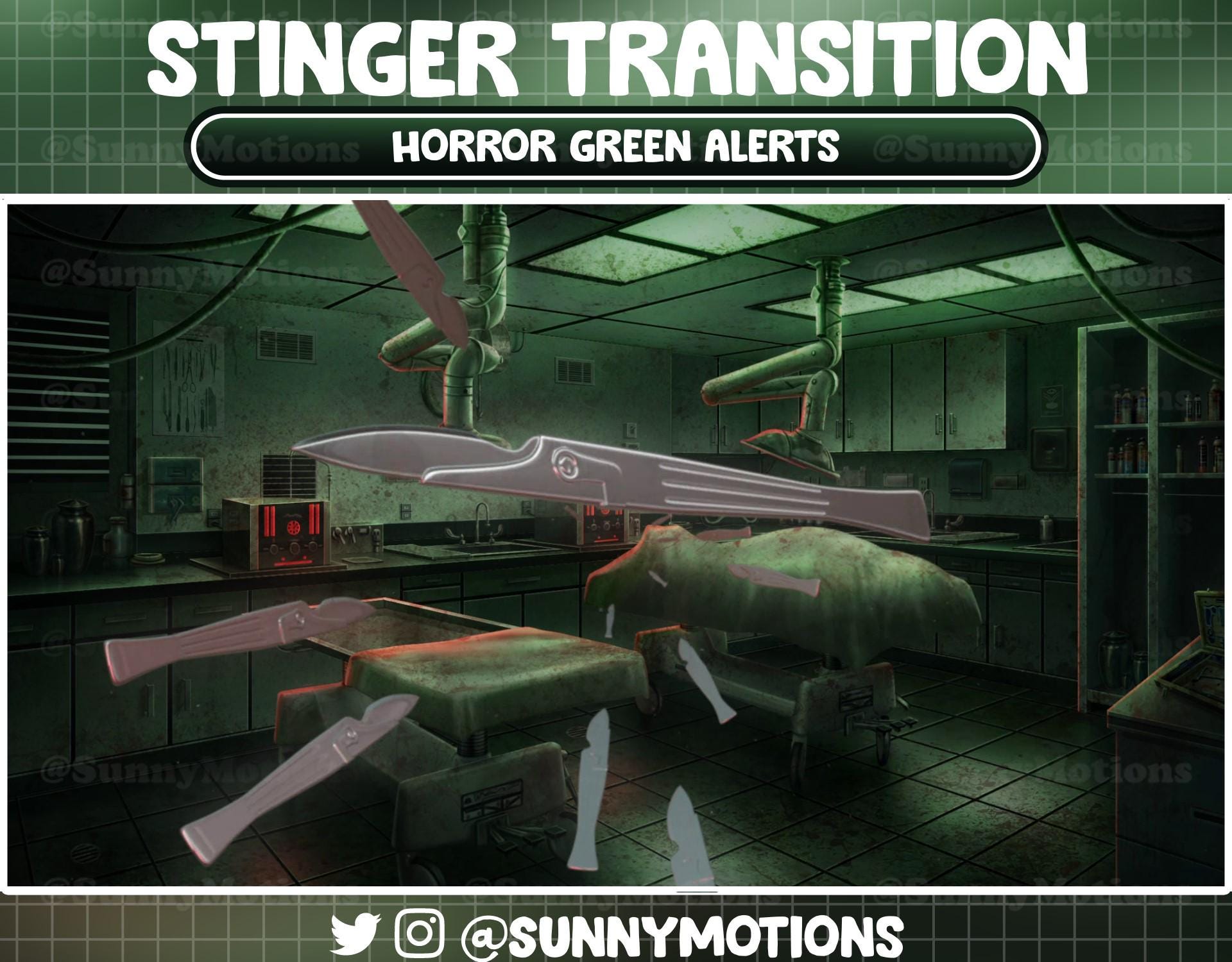 Animated Scalpel Stream Stinger Transition, Medical Morgue Twitch ...