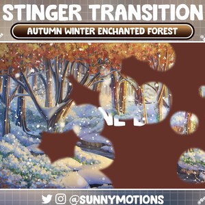 Animated Orange Maple Tree Forest Stream Stinger Transition, Magical ...