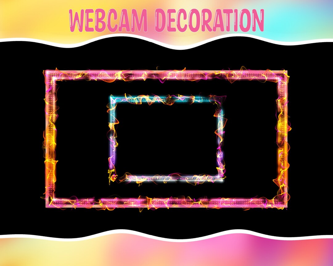 Twitch Animated Camera Overlay | Trendy Camera Border | Wave String ...