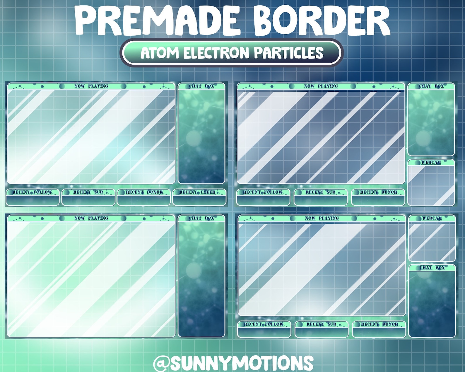 FULL ANIMATED Twitch Stream Package / Atomic Electron Particles / Atom ...