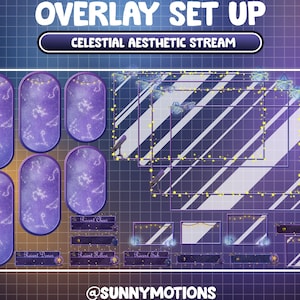 Animated Twitch Stream Package Overlay / Celestial Room / Astrology Sky Theme / Witchy Aesthetic ...