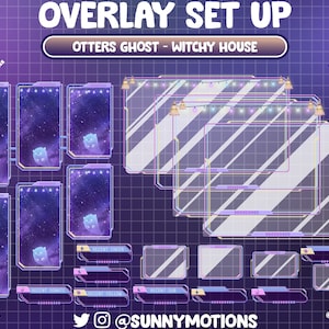 ANIMATED Stream Package: Otters Ghost Witchy Celestial Game Room, Purple Orange Halloween House ...