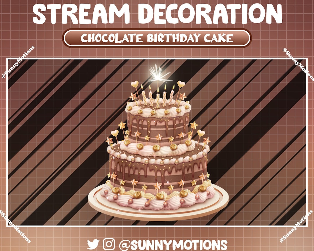 2x Animated Stream Decoration: Paste Brown Chocolate Socola Happy ...