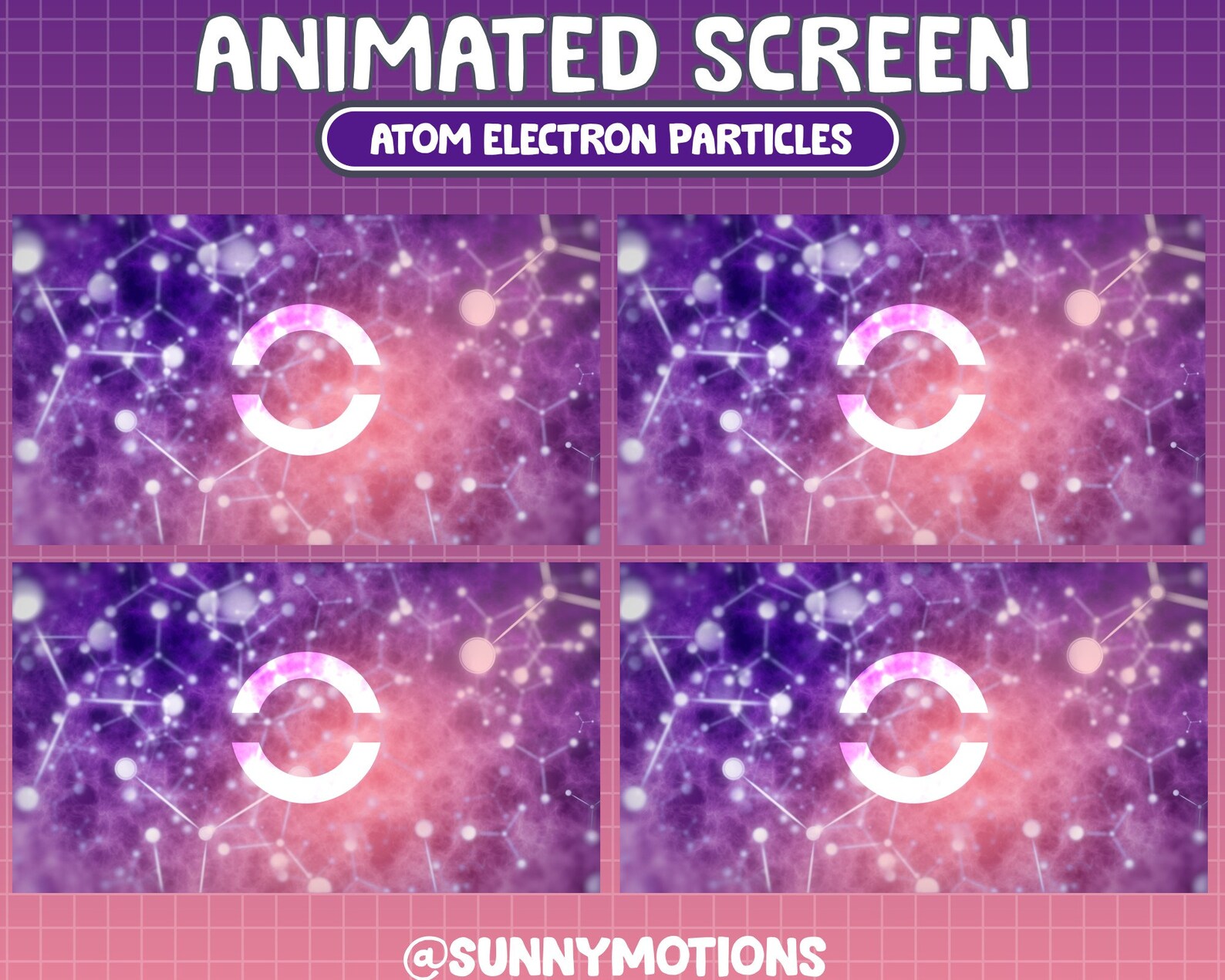 FULL ANIMATED Twitch Stream Package / Atomic Electron Particles / Atom ...