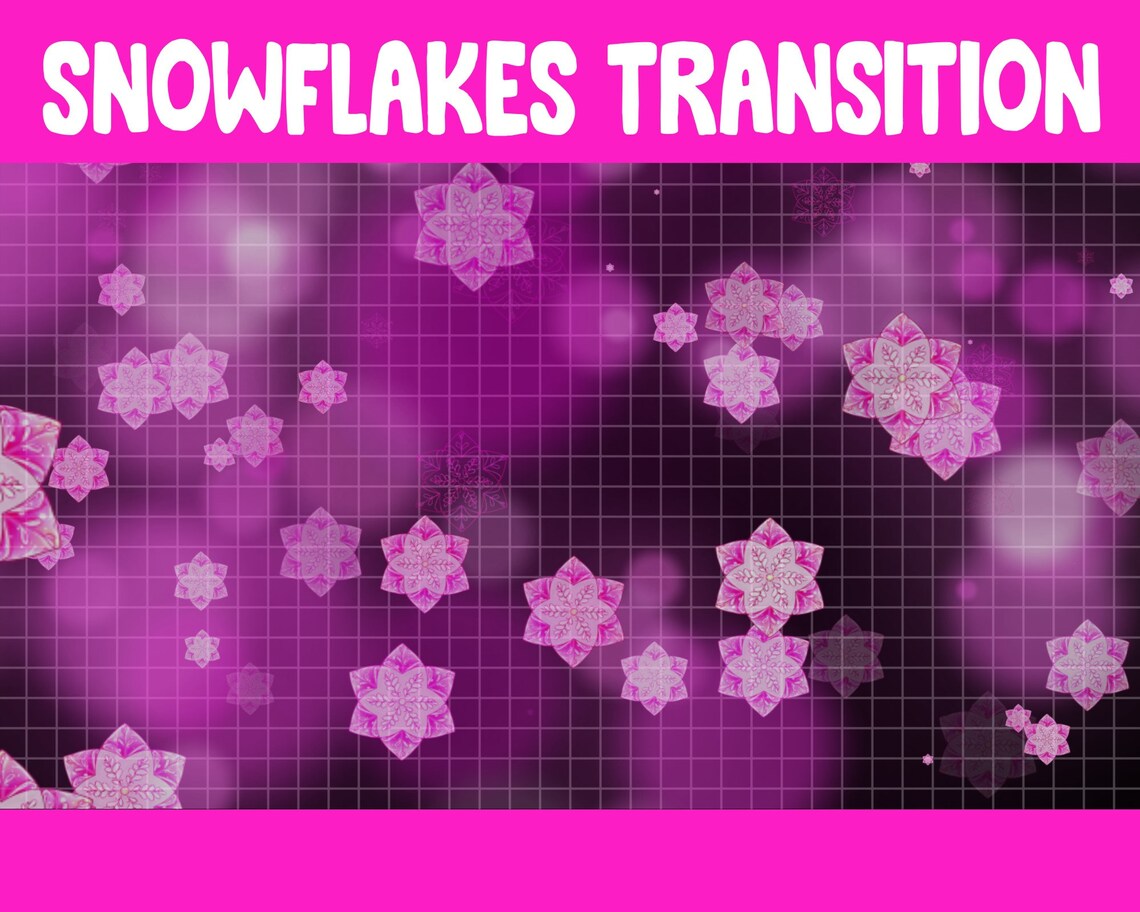 Animated Twitch Stinger Transition / Snow Flakes Falling / | Etsy