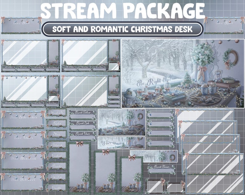ANIMATED Christmas Twitch Overlay Stream Package / Lo-fi - Etsy