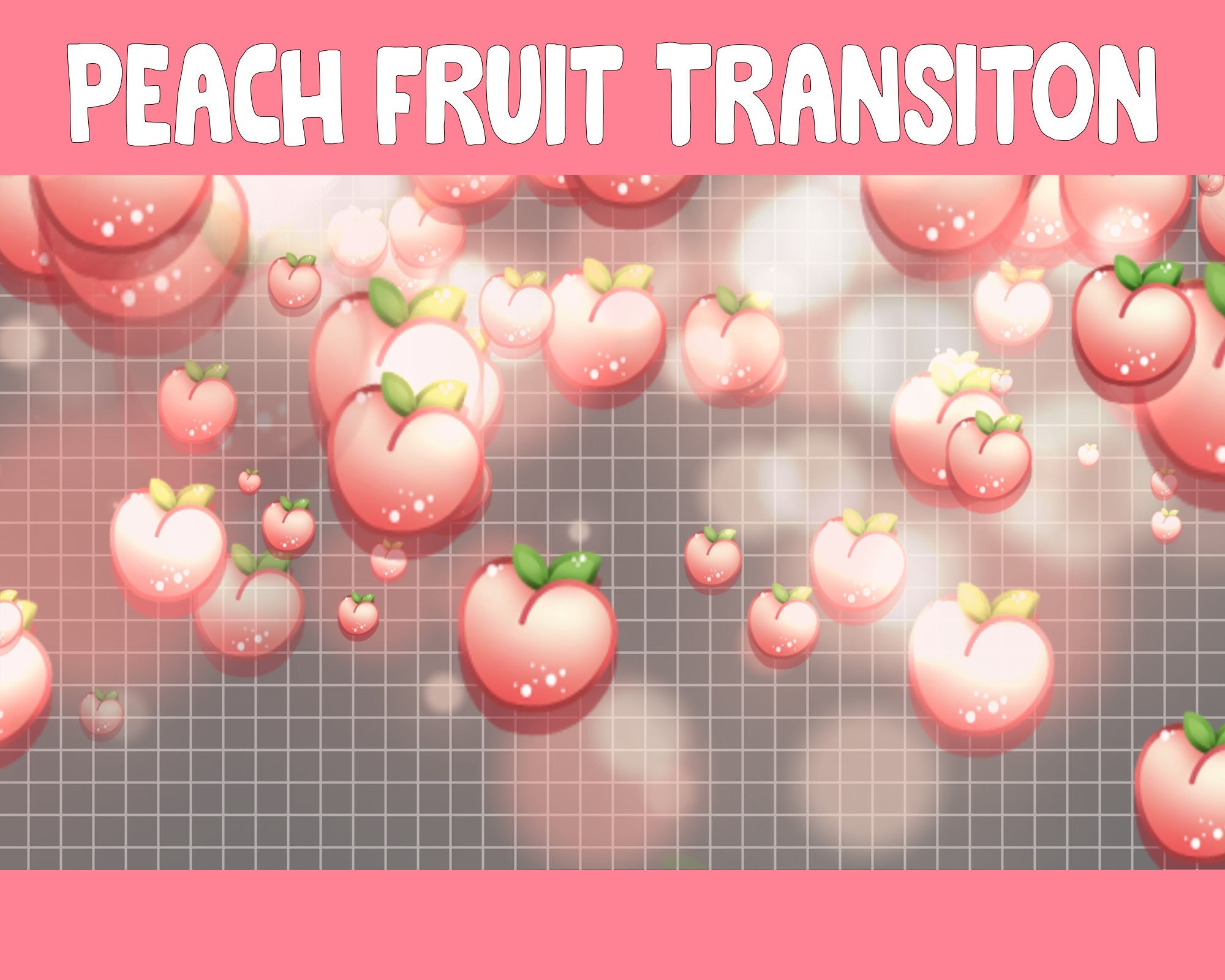 Peach Fruit Animated Twitch Scene Transition - Kawaii Peach Fruit ...
