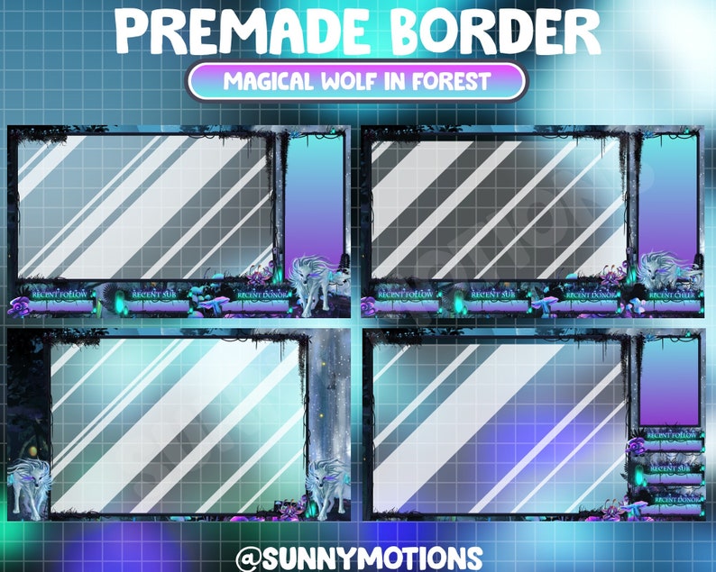 FULL ANIMATED Twitch Stream Package / Wolf in Glowing Spirit - Etsy