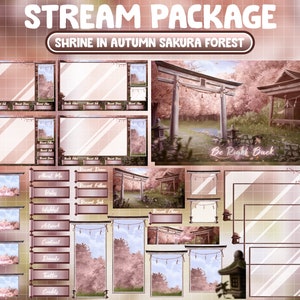 Animated Twitch Stream Package Overlay / Shrine Temple Day / Aesthetic ...