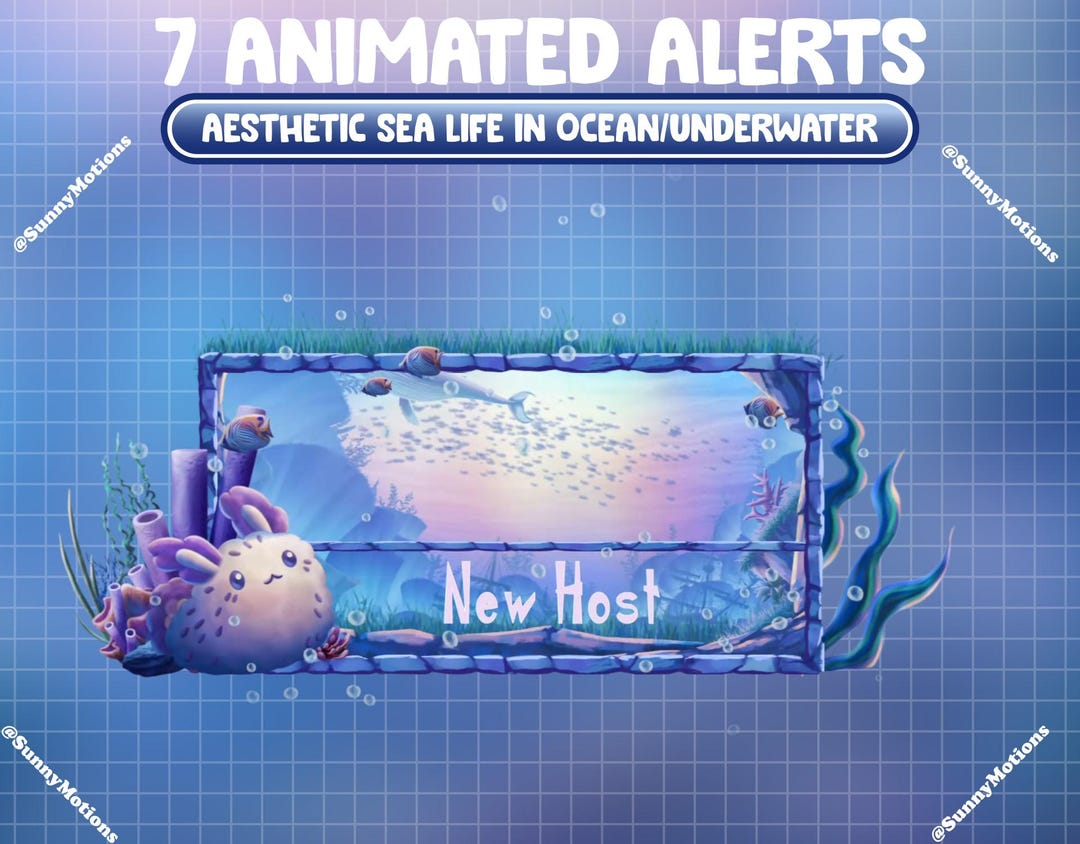 Animated Alerts: Lo-fi Aesthetic Aquatic Sea Twitch Streamers Youtube ...