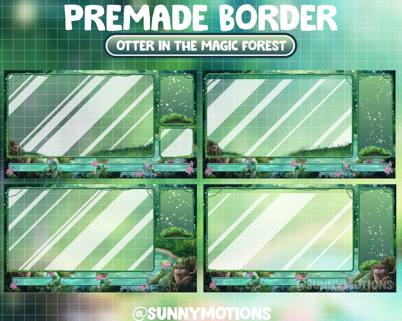 ANIMATED Stream Package / Otter in the Hole Tree / Magical Yellow Fairy ...