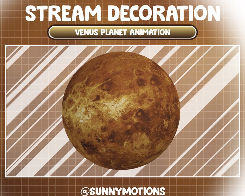 Animated Twitch Overlay Stream Decoration: Venus Planet / Galaxy ...